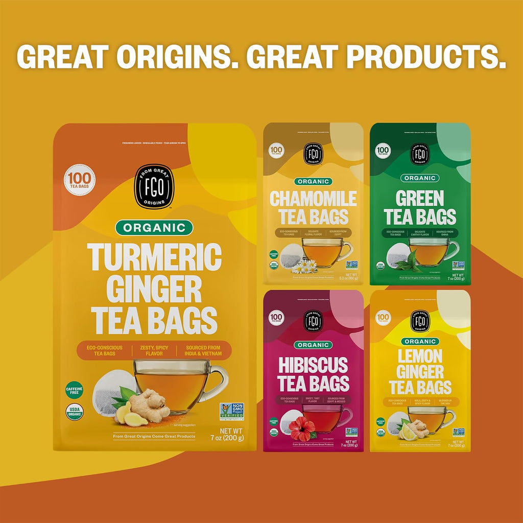 FGO turmeric ginger tea for relaxation