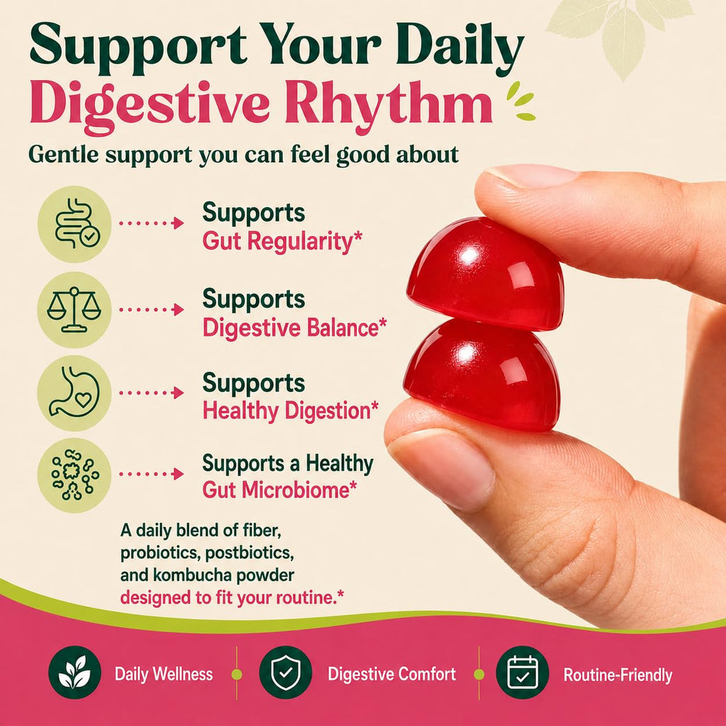 Fiber gummies with digestive enzymes