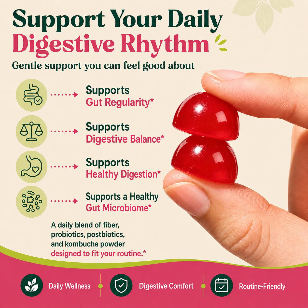 Fiber gummies with digestive enzymes