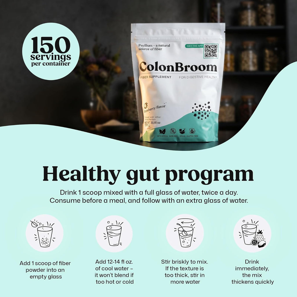 fiber powder for healthy bowel movements