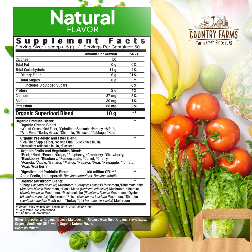 fiber-rich health supplement powder