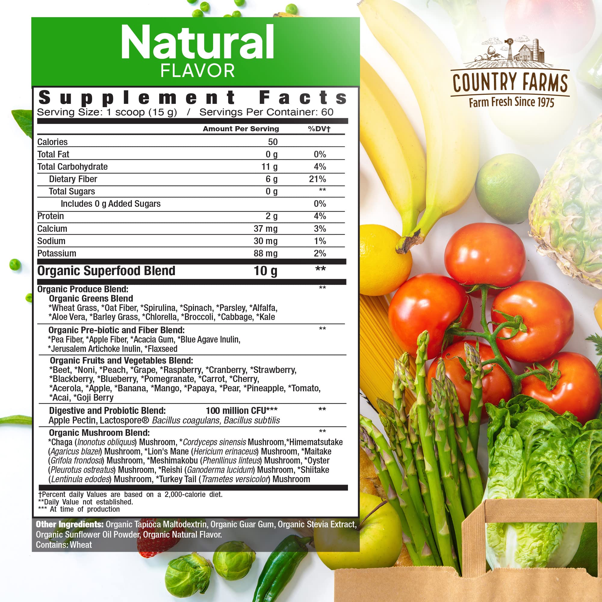 fiber-rich health supplement powder