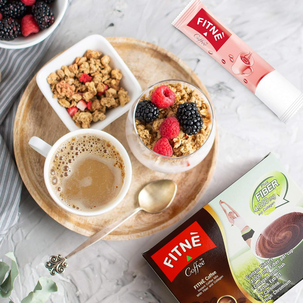 fiber-rich instant coffee sachets