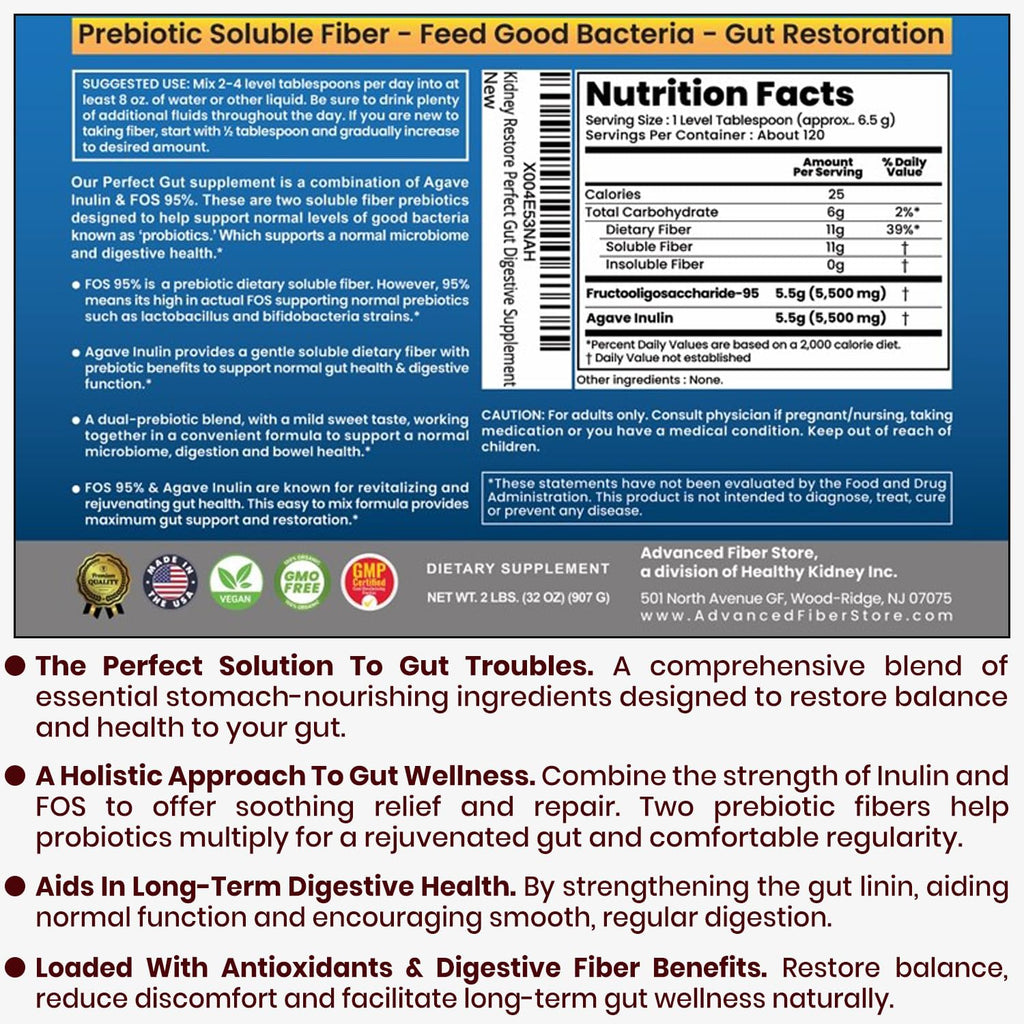 fiber-rich Inulin FOS for energy
