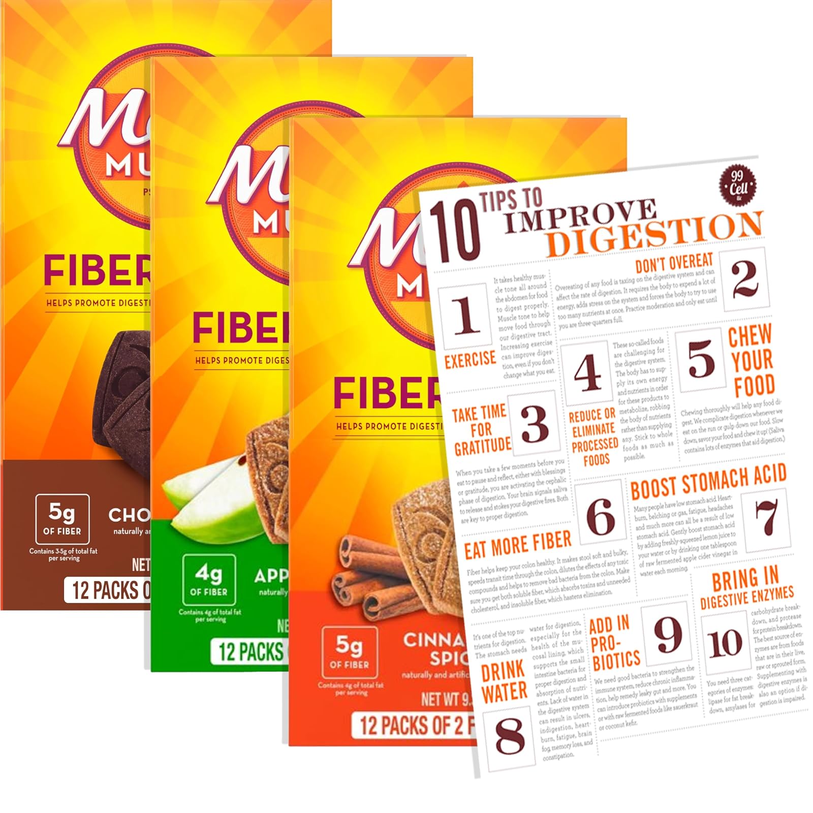 Fiber Thins psyllium fiber bars variety pack