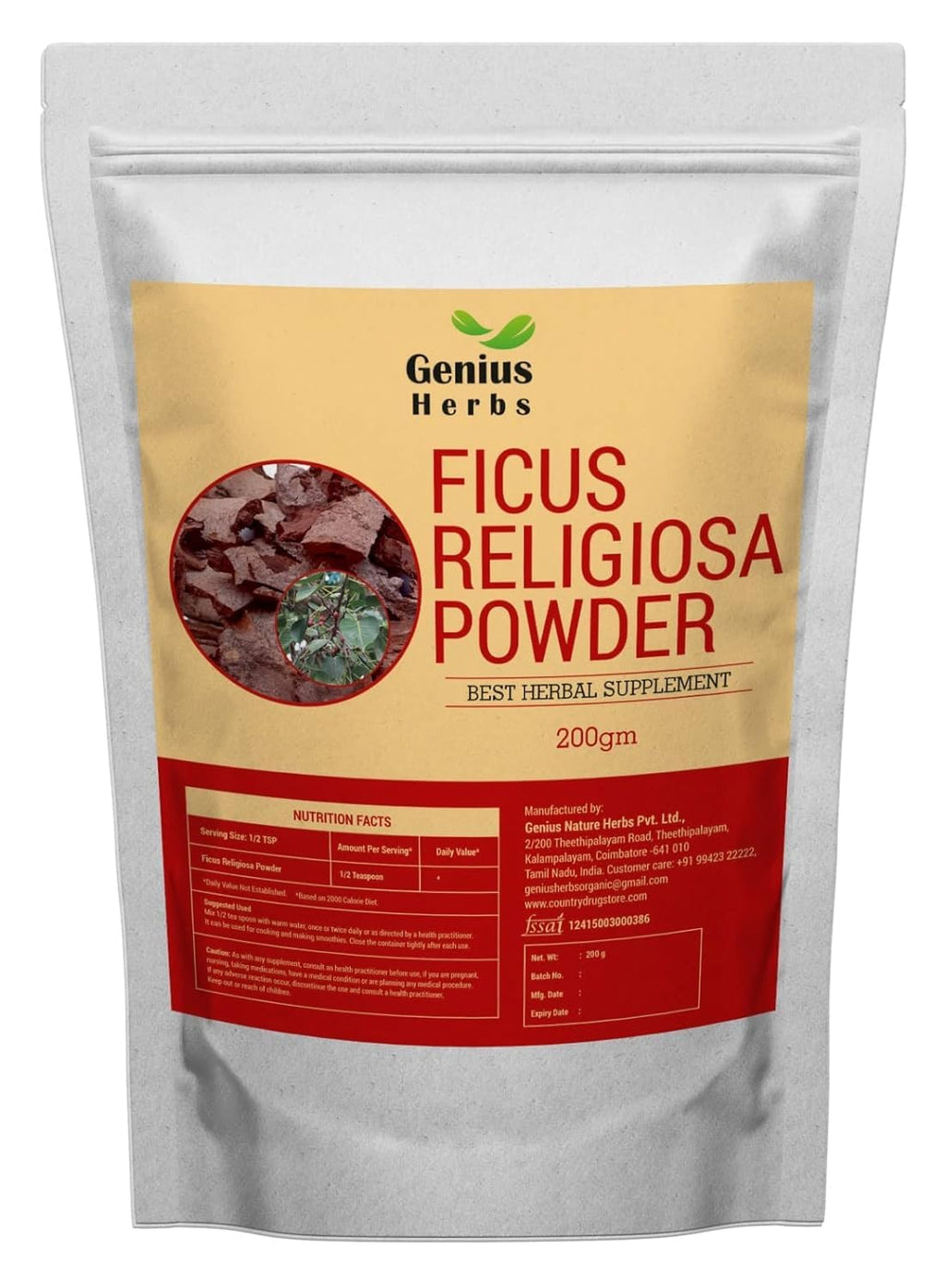 Ficus Religiosa leaf powder benefits