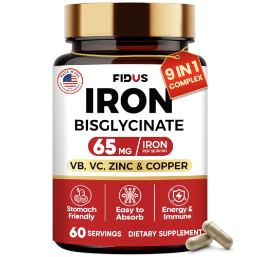 Fidus iron supplement 65 mg capsules
