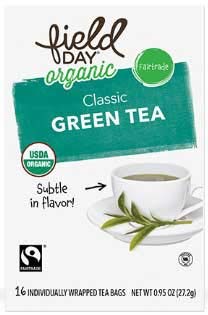 Field Day organic green tea bags