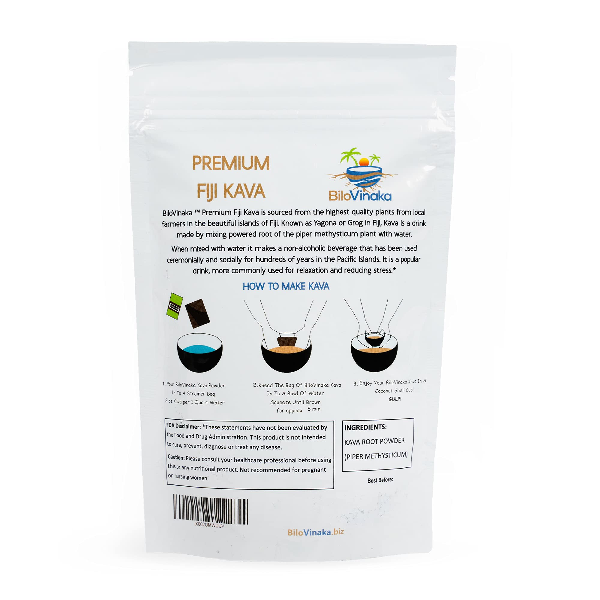 Fijian grown kava kava supplement