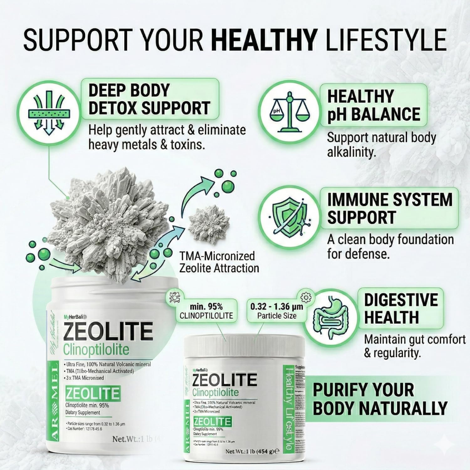 fine zeolite powder for daily detox