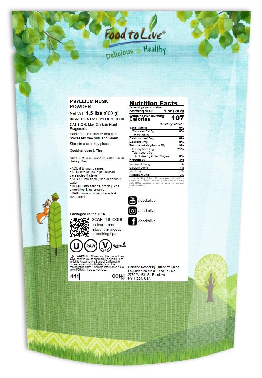 finely ground psyllium fiber