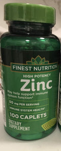 Finest Nutrition Zinc 50 mg tablets