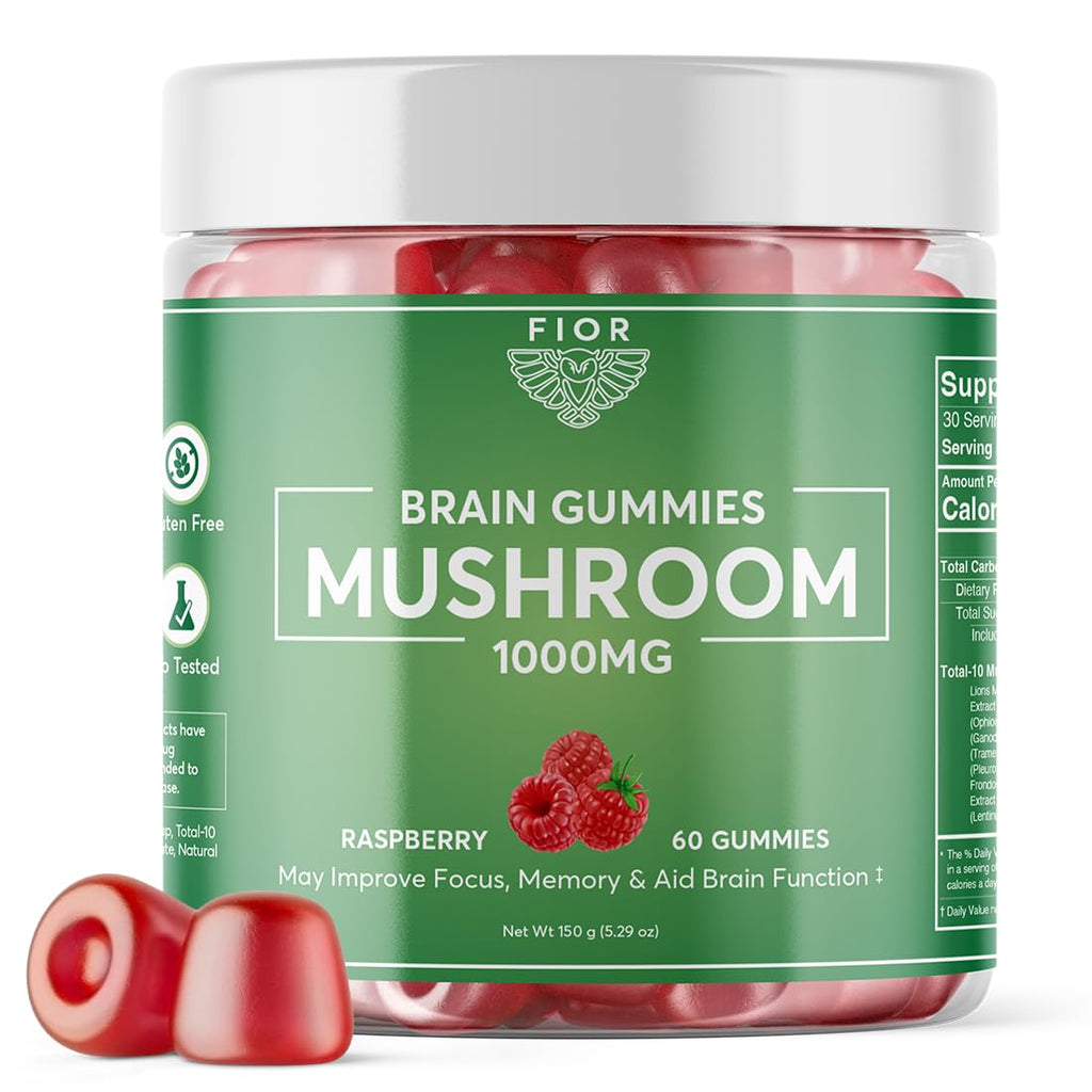 FIOR mushroom gummy supplement benefits