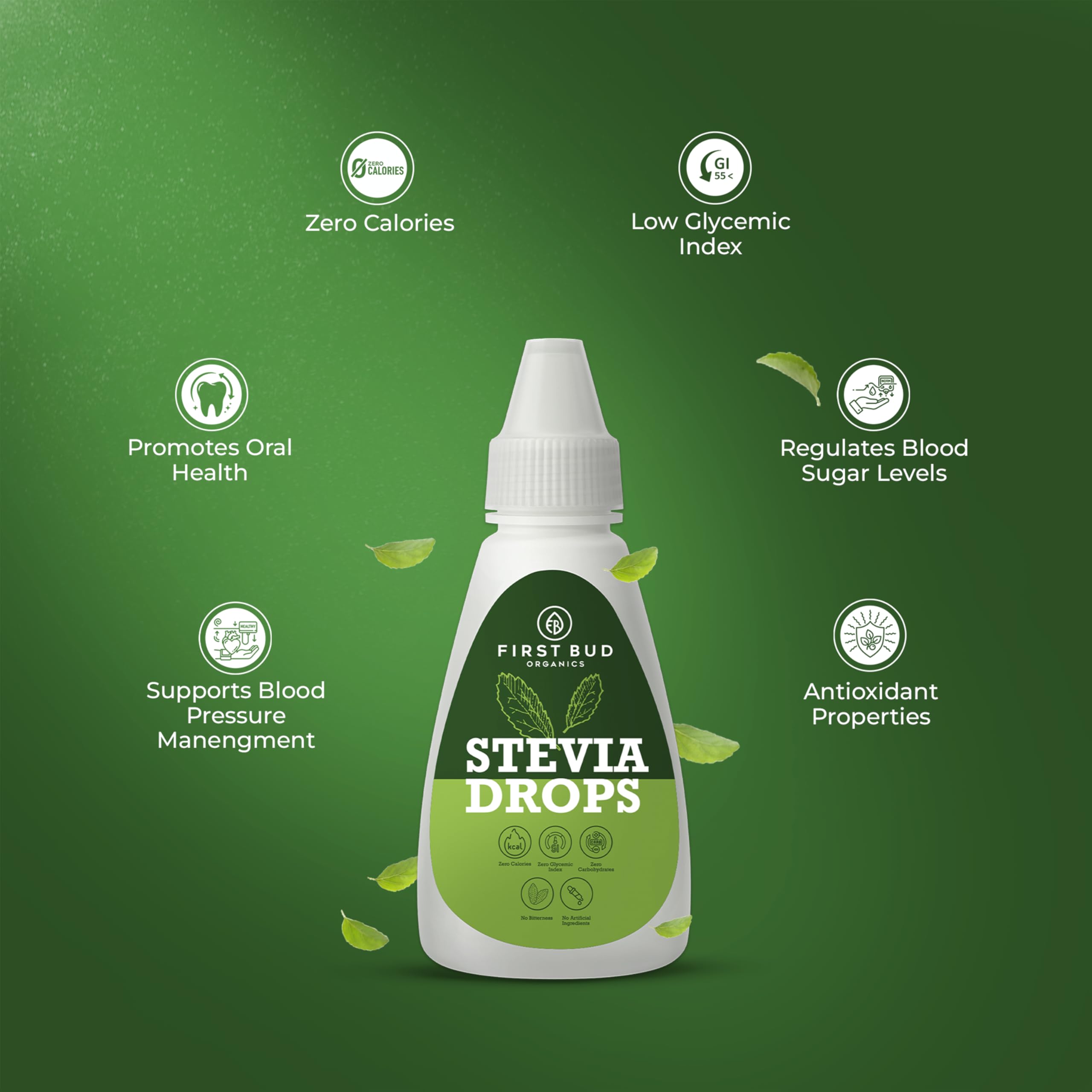 First Bud Organics stevia drops with no additives