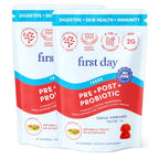 FIRST DAY Tribiotic Gummies for gut health