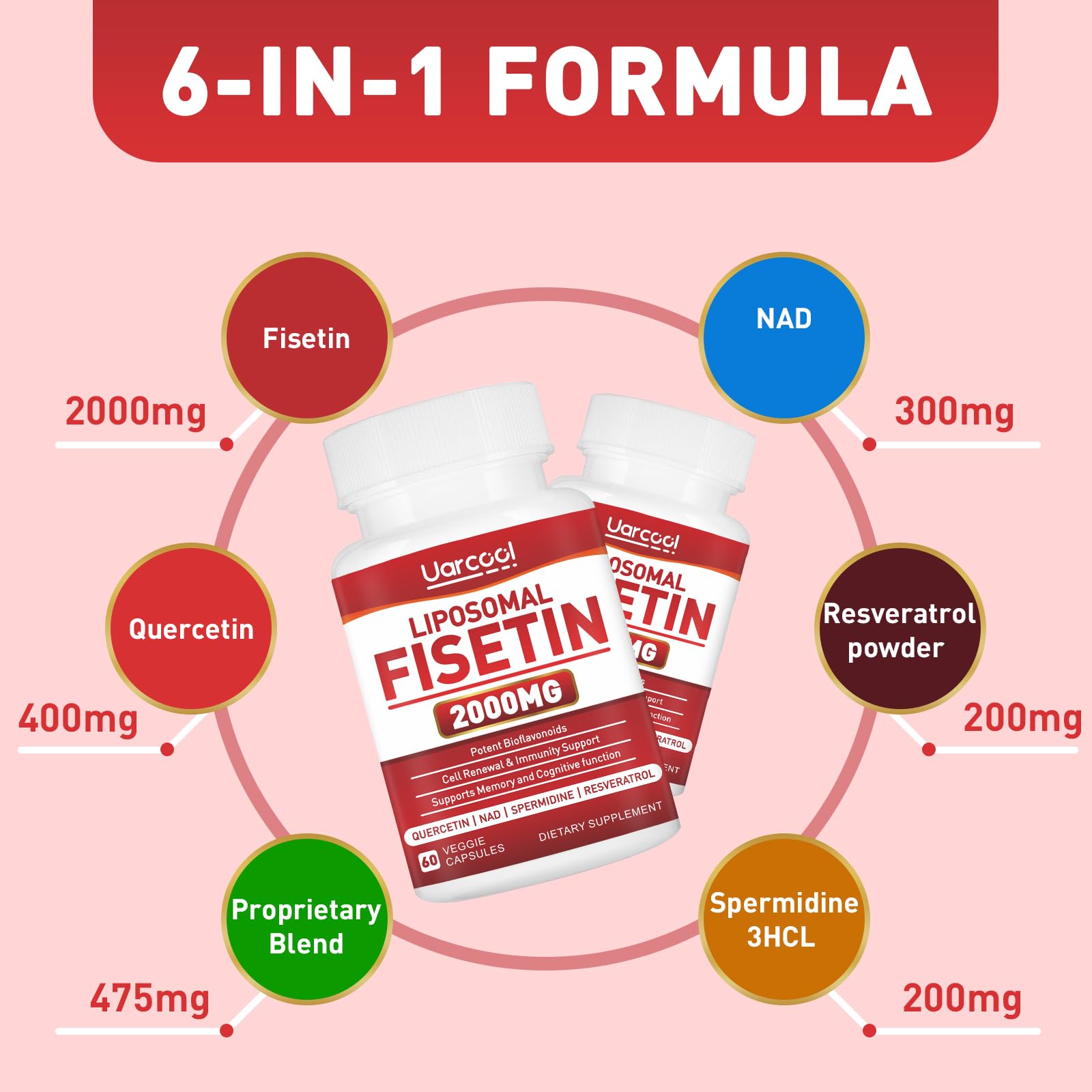 Fisetin 2000 mg antioxidant support