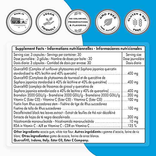 Fisetin and quercetin longevity booster