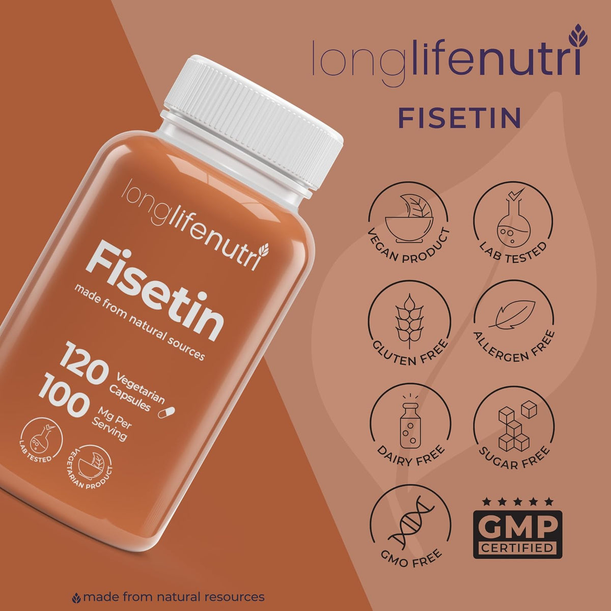 Fisetin multivitamin for men's wellness