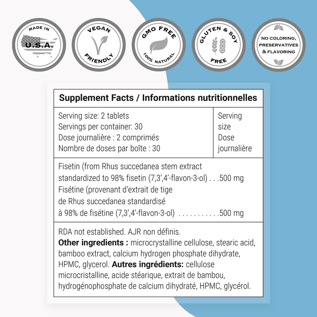 Fisetin supplement for cellular support