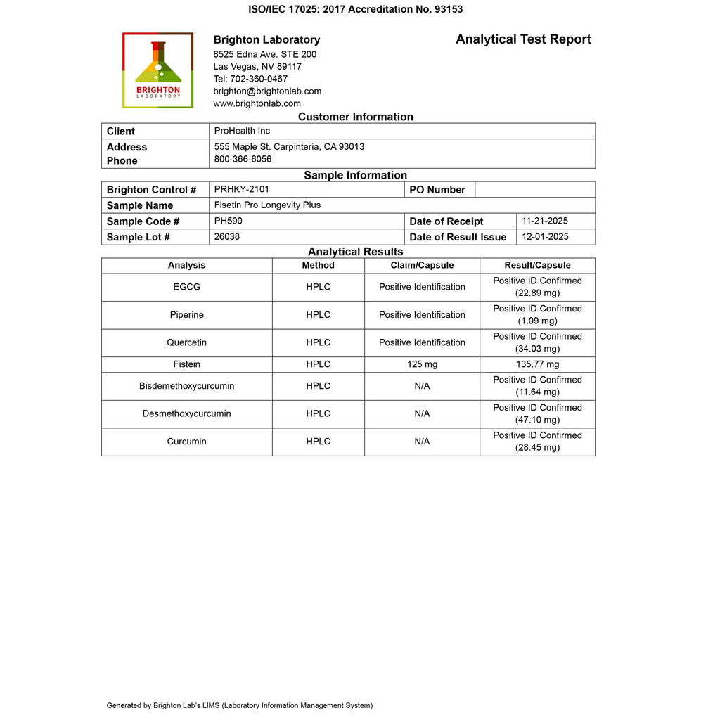 Fisetin supplements with enhanced bioavailability