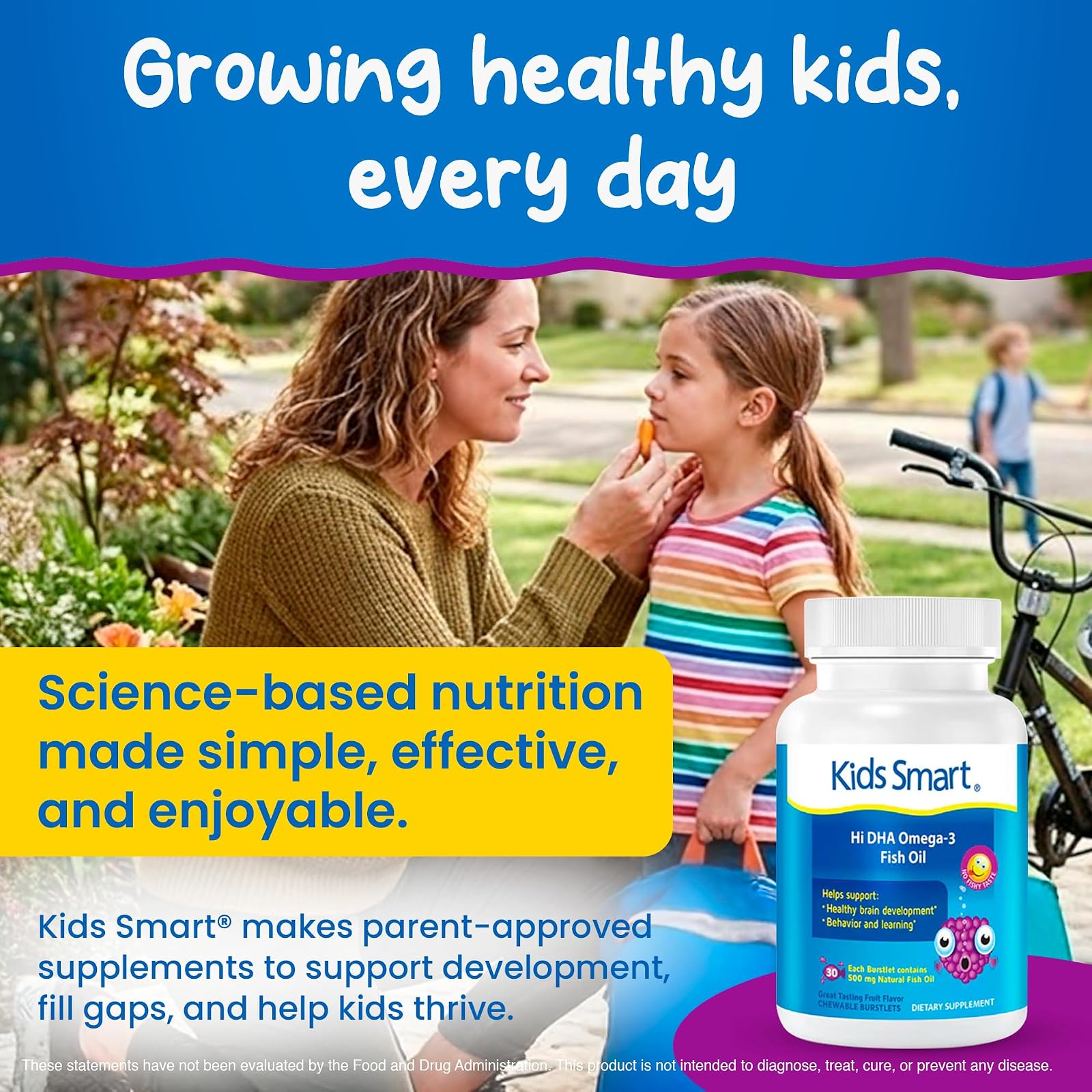 Fish oil for kids' overall wellness