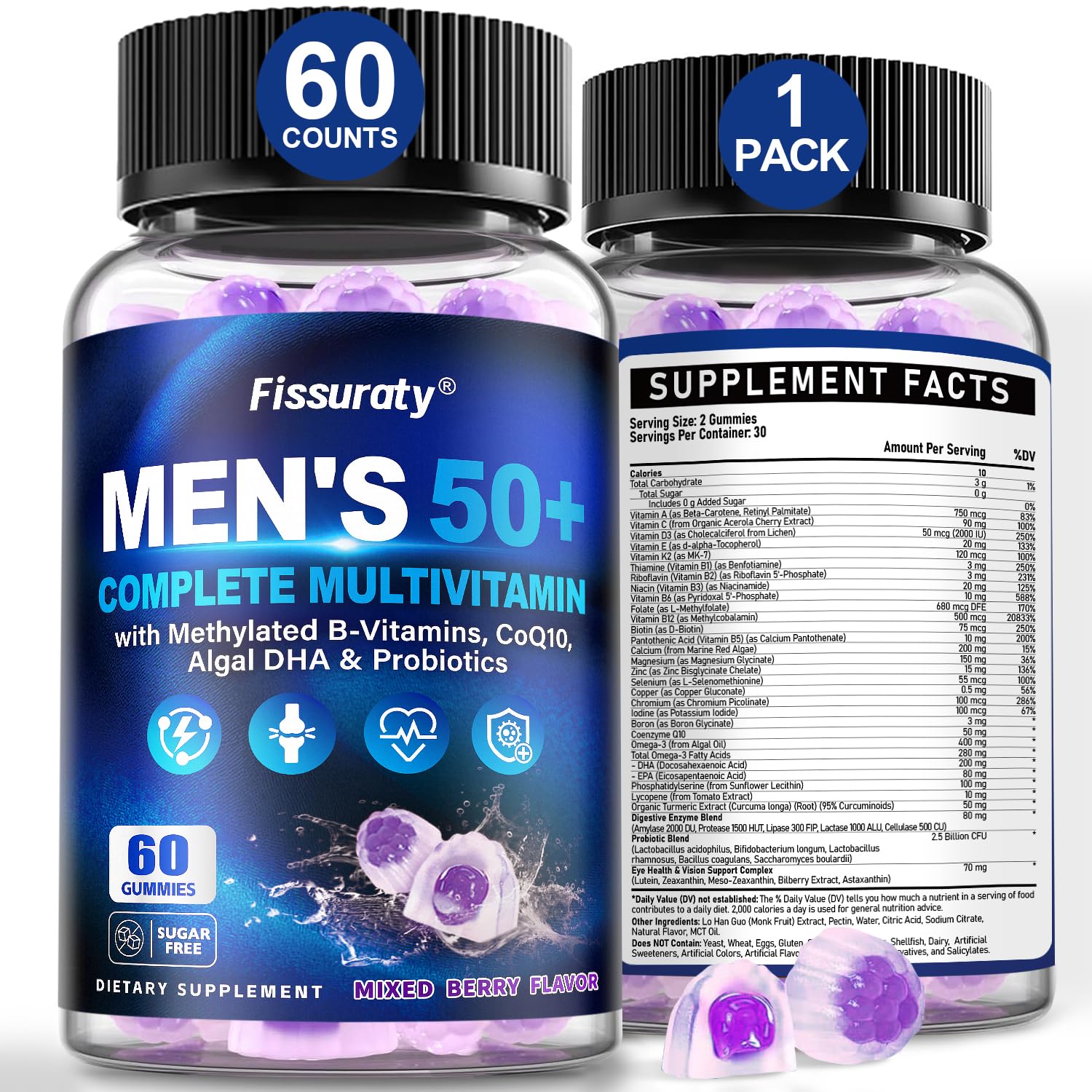 Fissuraty multivitamin gummies for seniors
