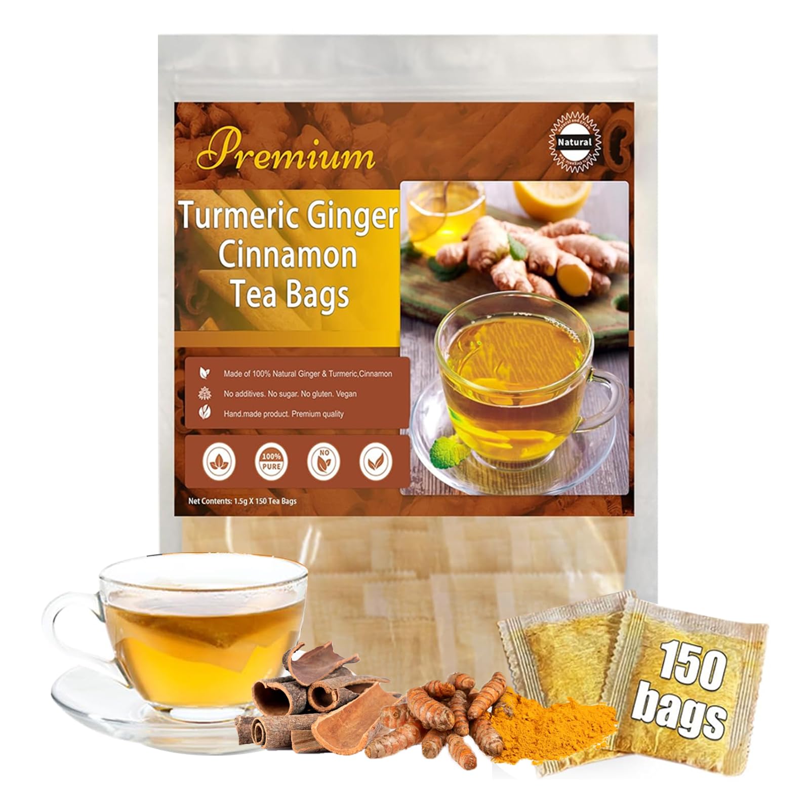 FITactic turmeric ginger cinnamon tea bags