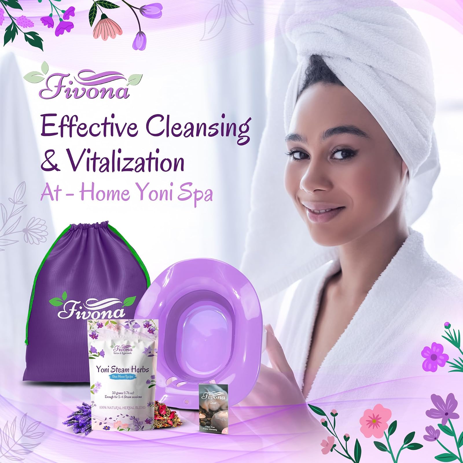 Fivona yoni steam kit features