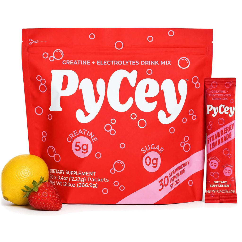 Fizzy creatine strawberry lemonade flavor