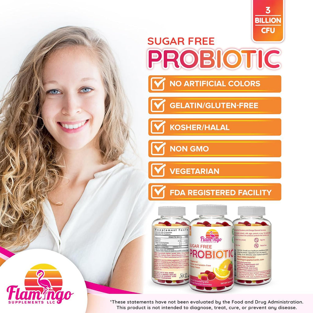 Flamingo probiotics 90 count for gut health