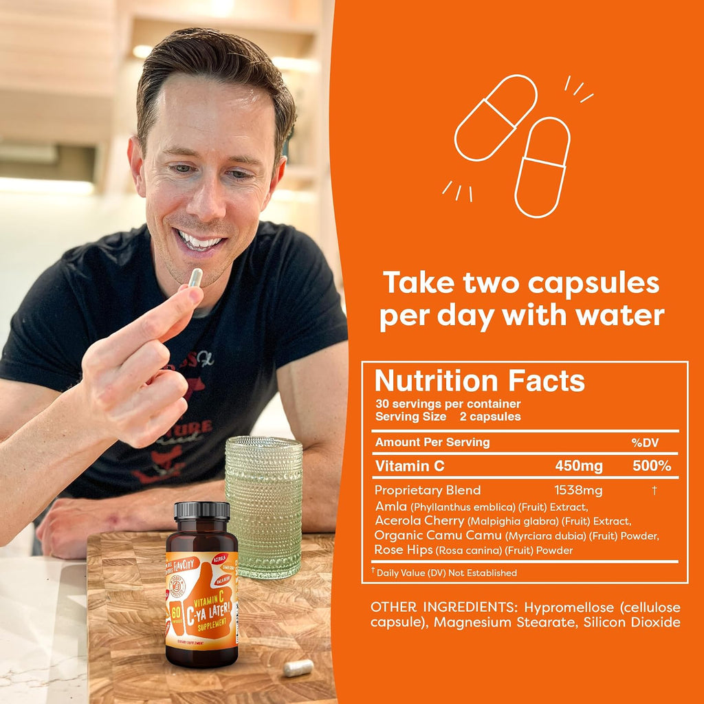 FlavCity vitamin C capsules for wellness