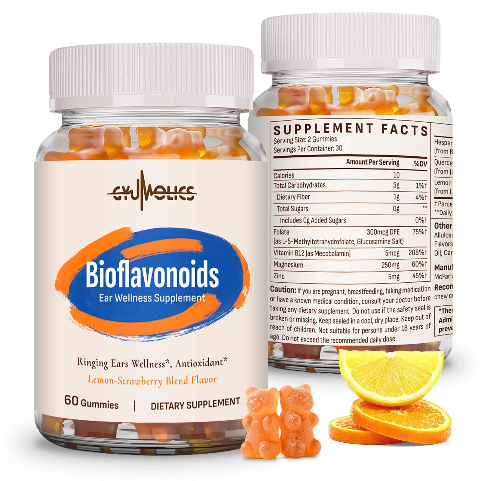 Flavonoids gummy supplements for tinnitus relief