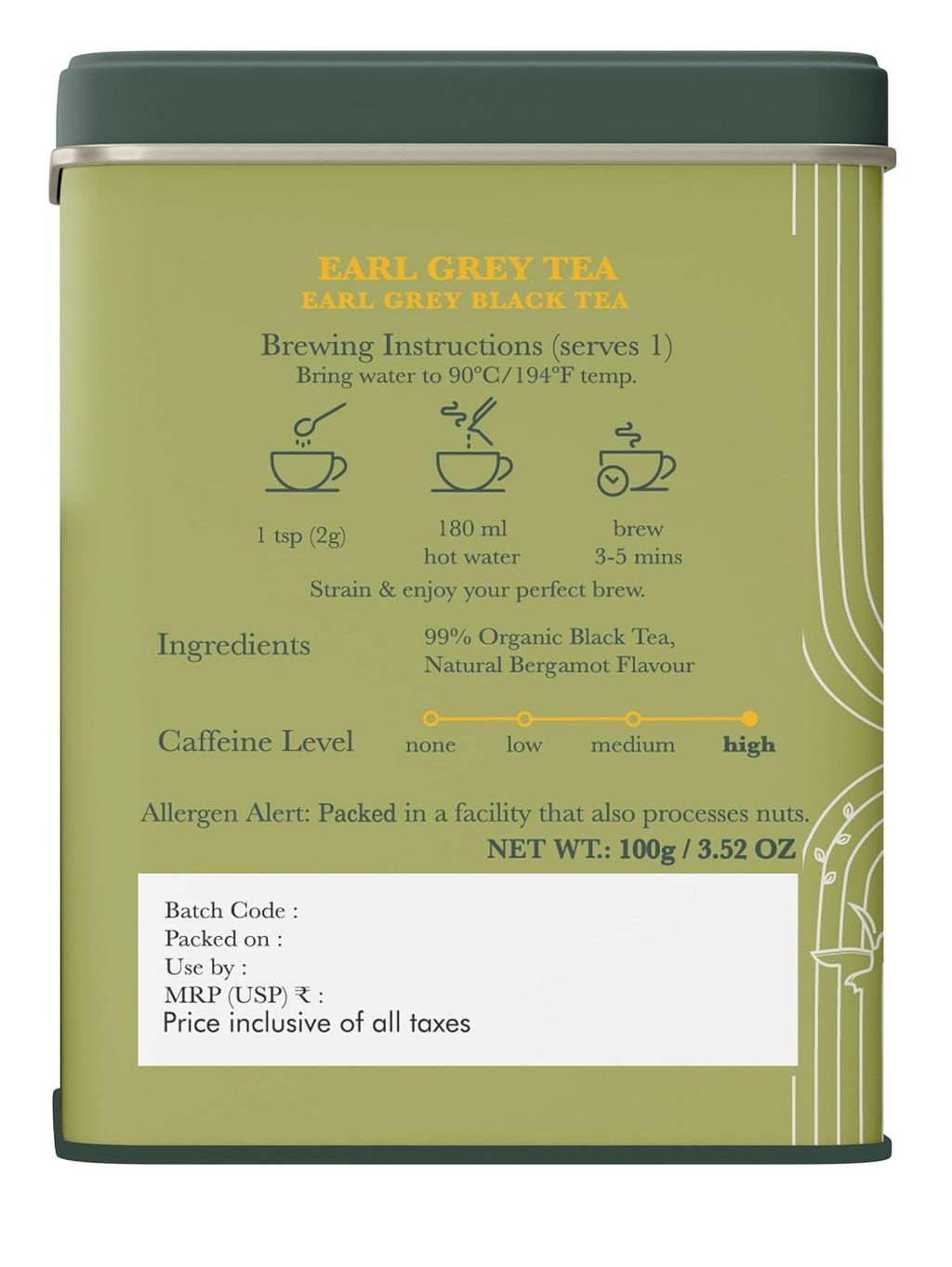 flavoured Earl Grey tea experience