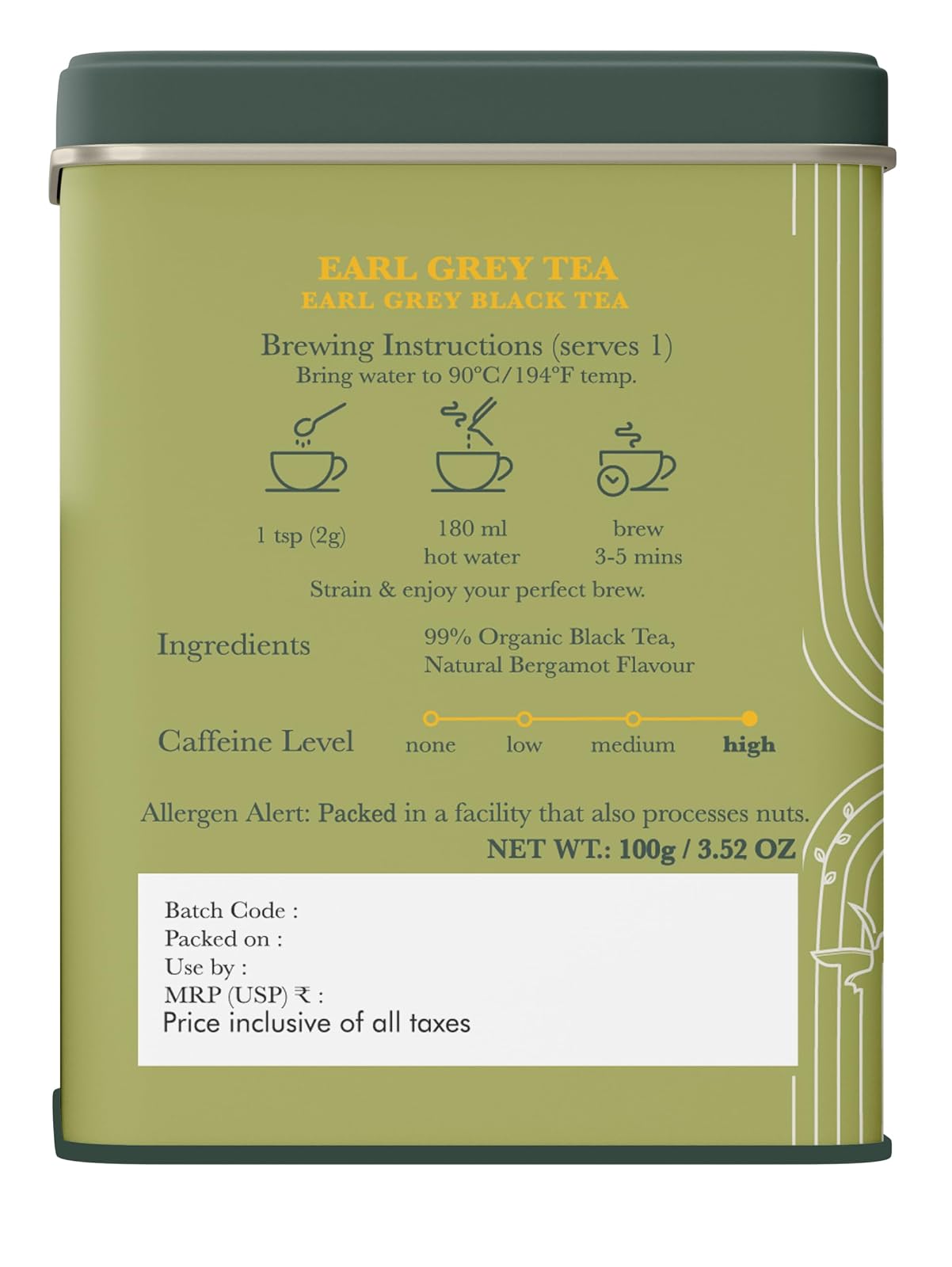 flavoured Earl Grey tea experience