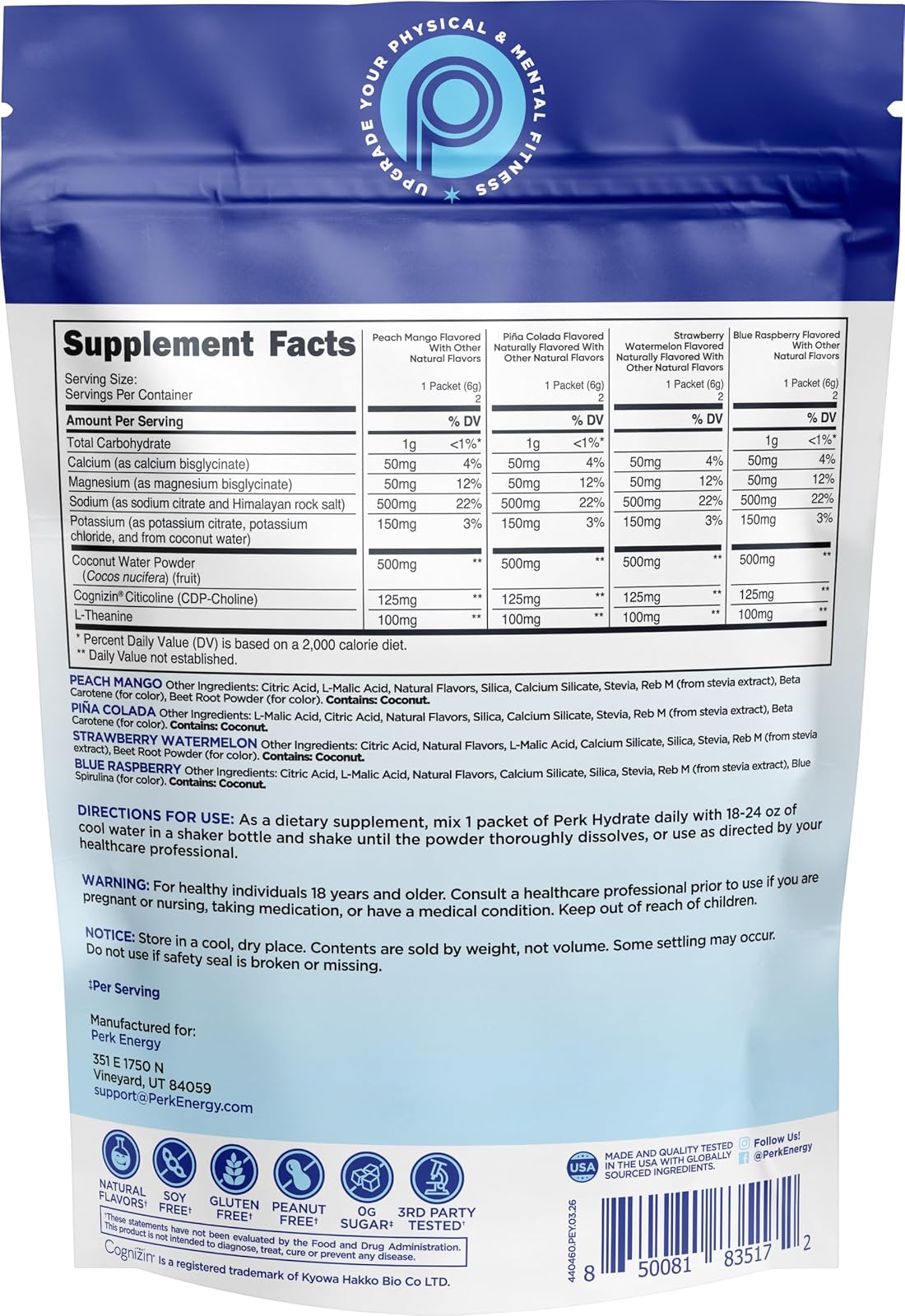 flavoured electrolyte mix for active lifestyle