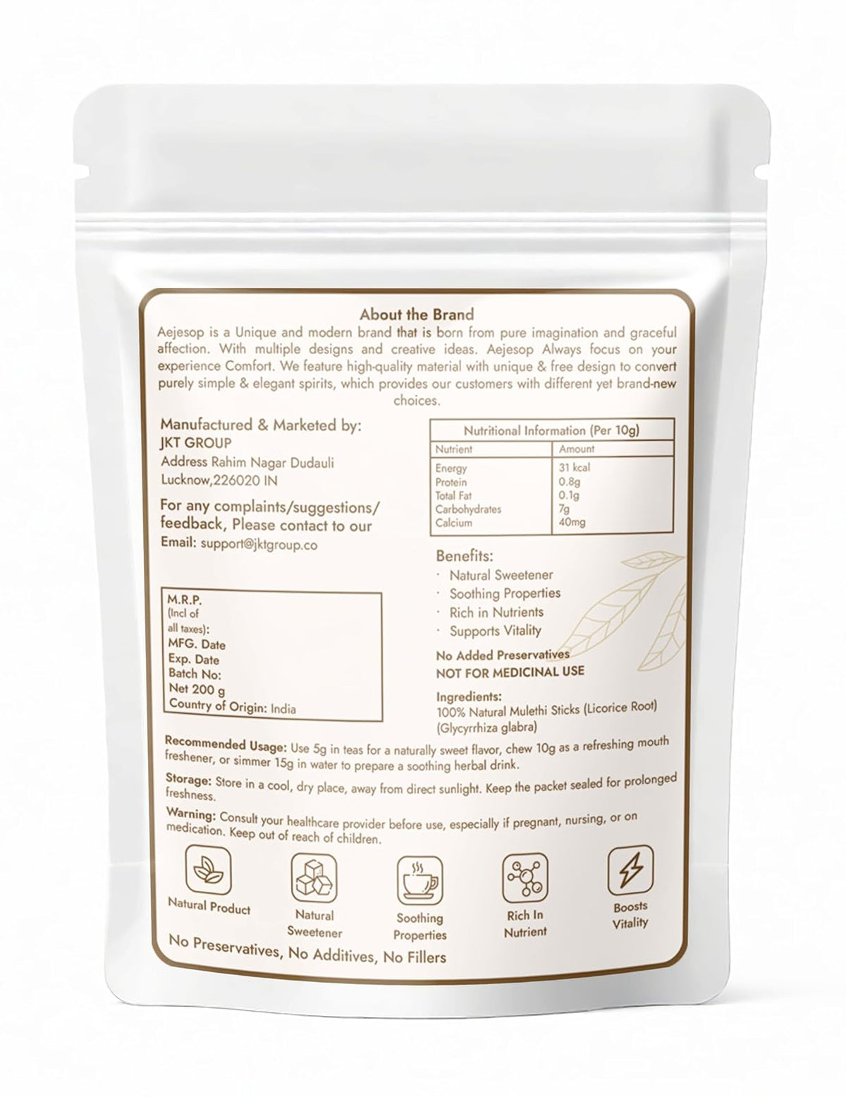 flavourful AEJESOP licorice root