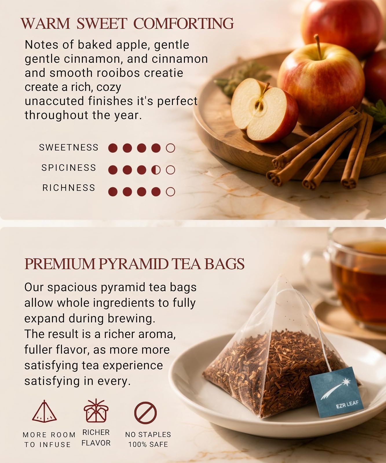 flavourful apple cinnamon tea blend