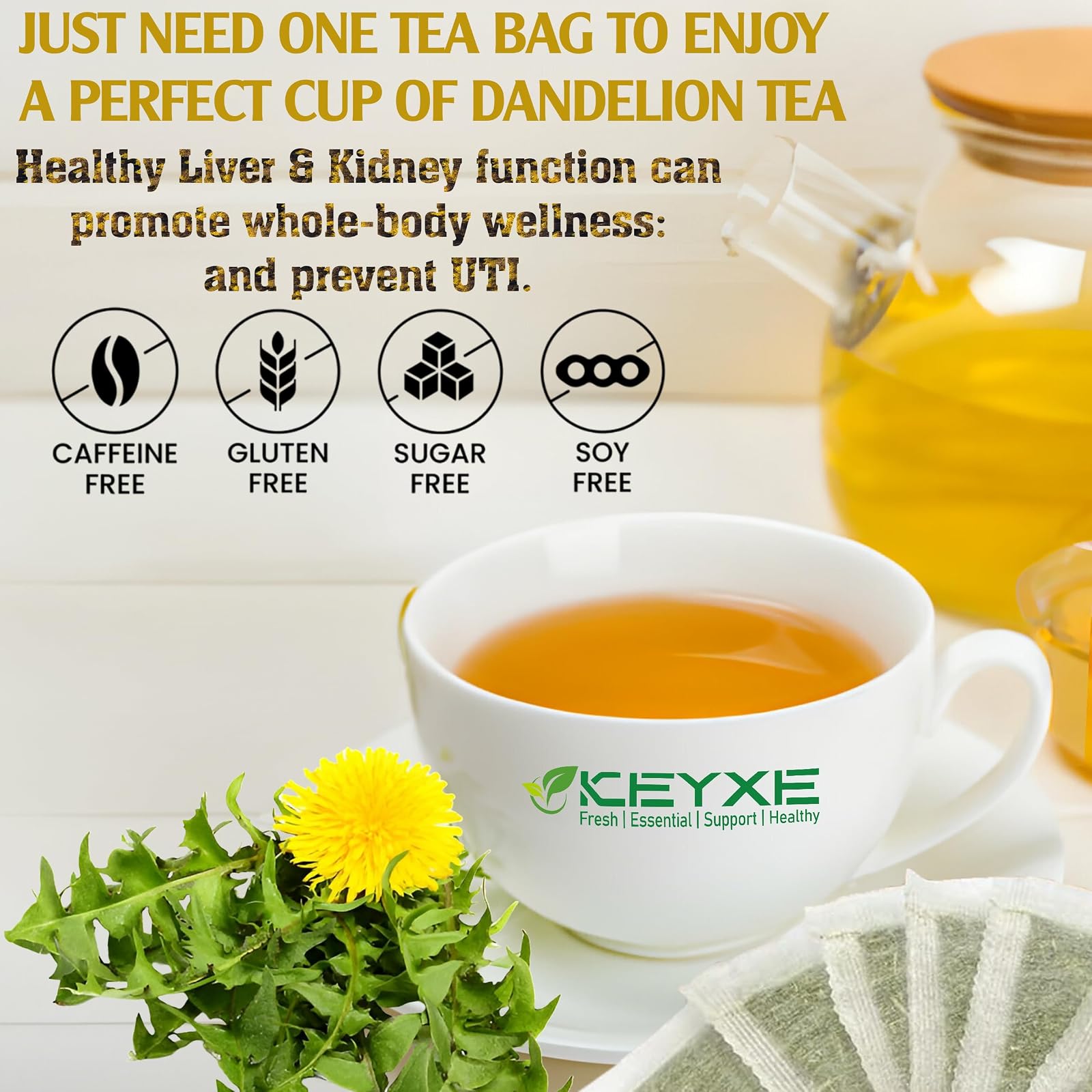 Flavourful dandelion tea for relaxation