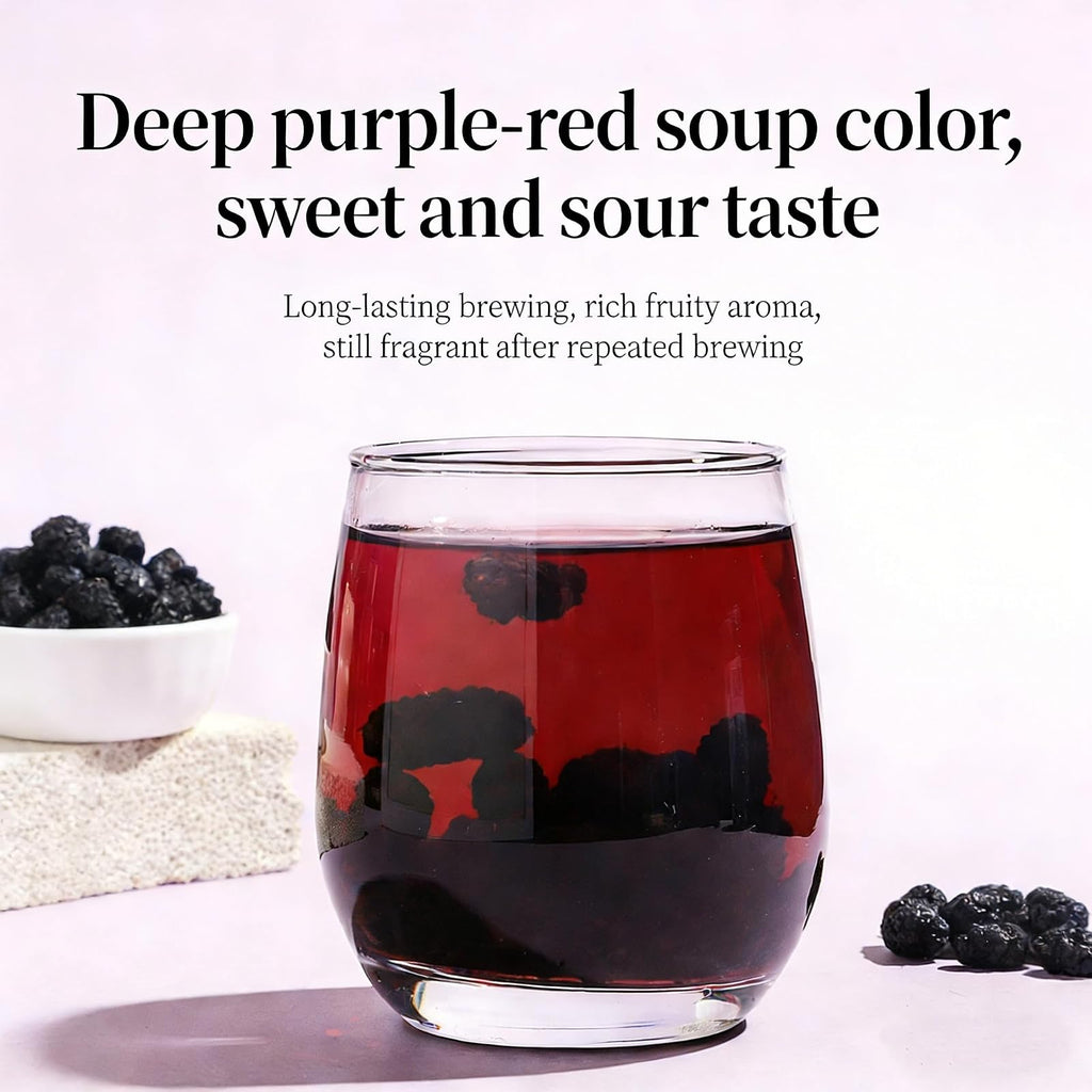 flavourful dried black mulberry infusion