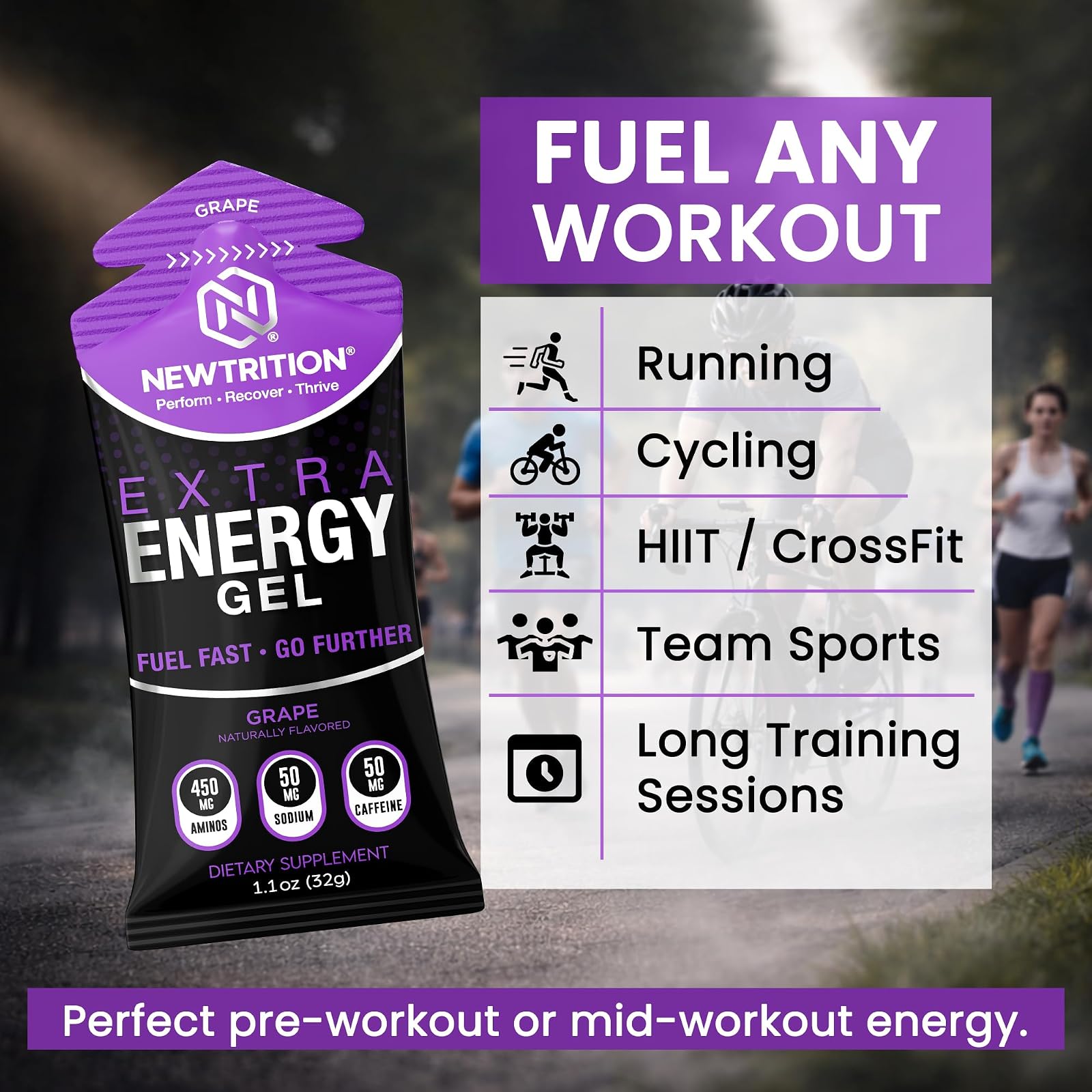flavourful energy gel for workouts