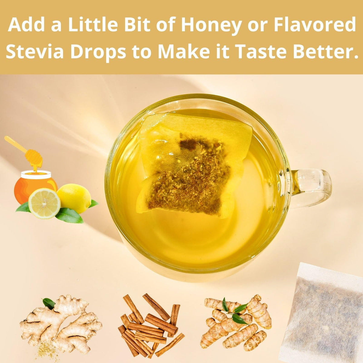 flavourful ginger cinnamon tea bags