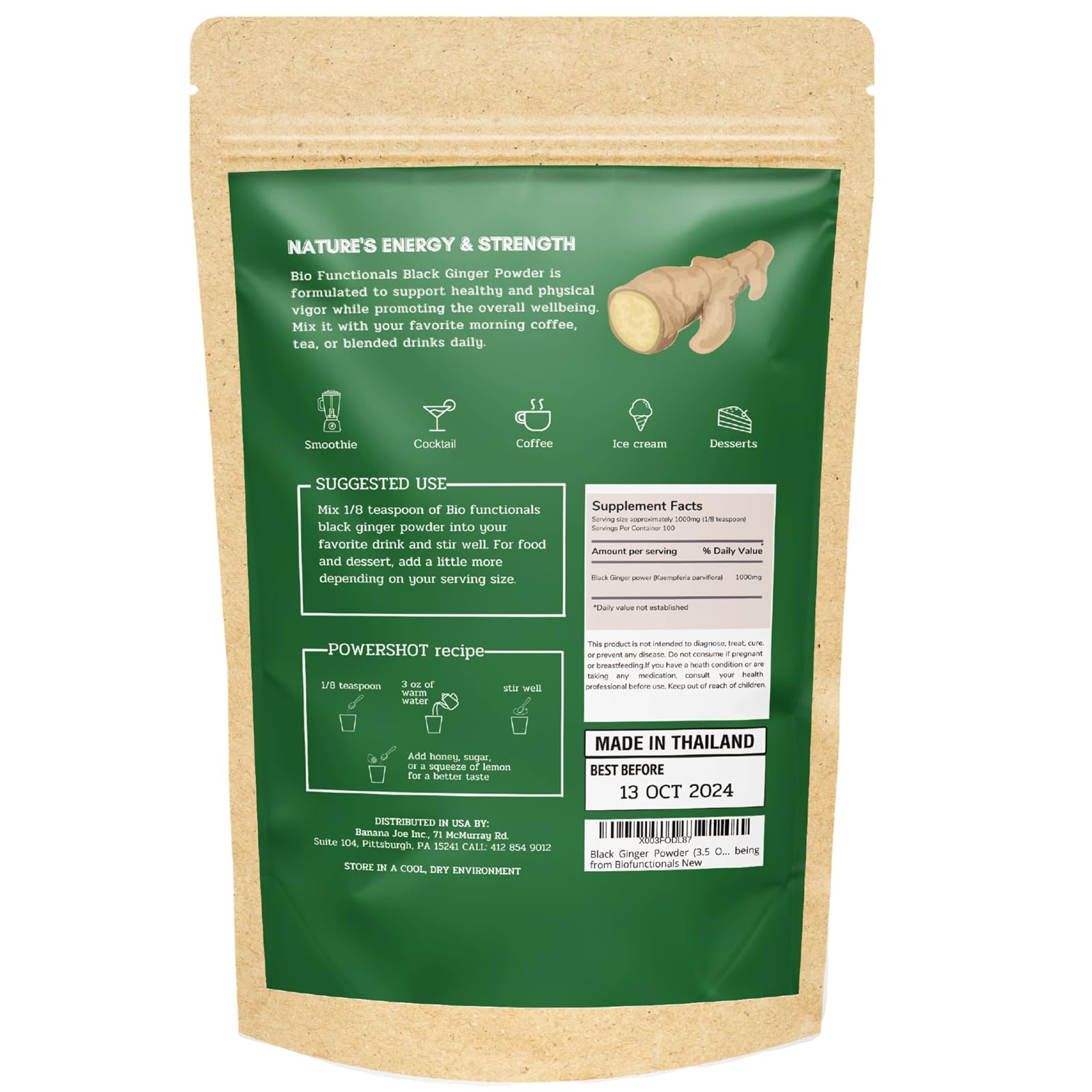 flavourful ginger powder for beverages