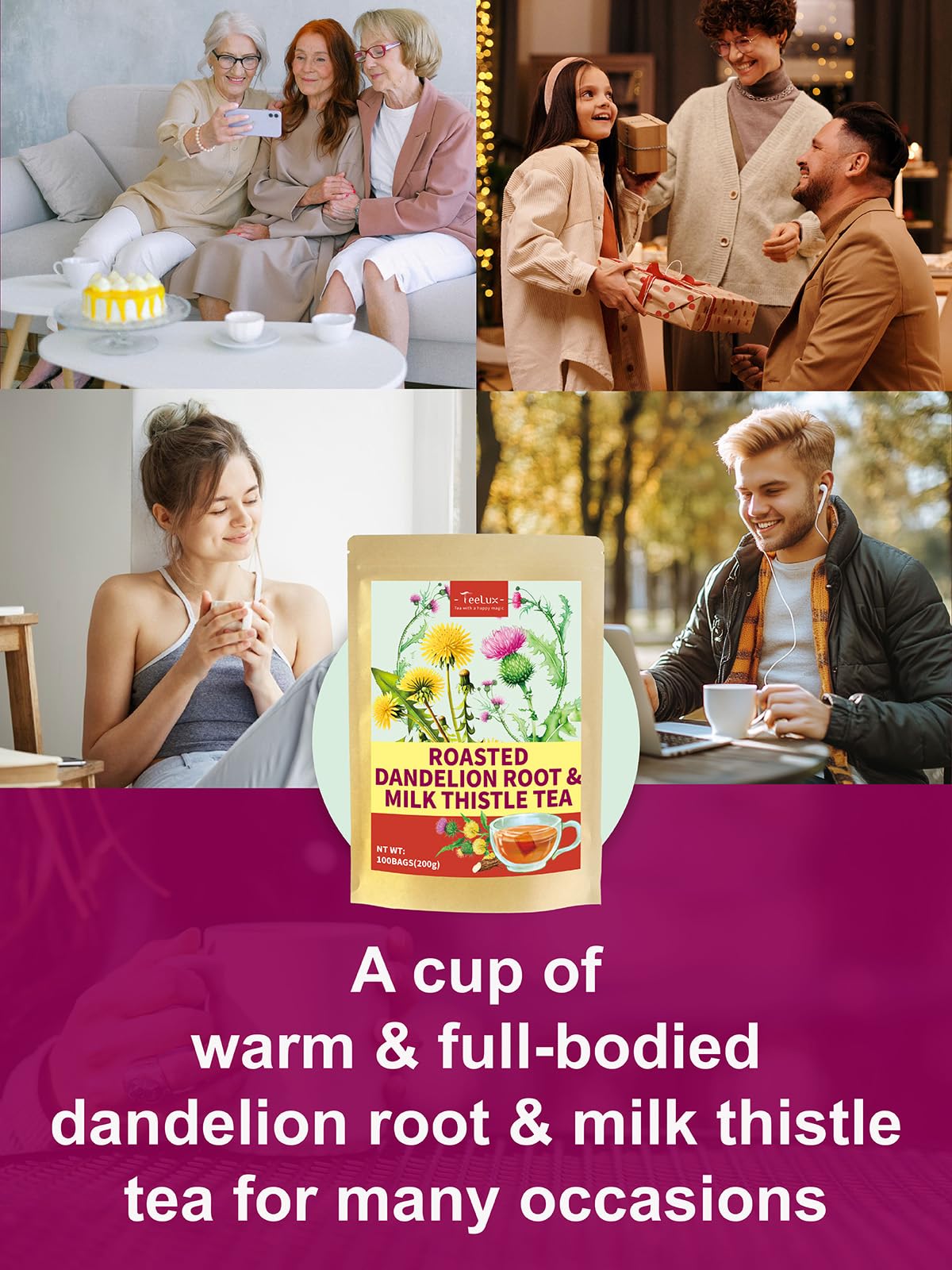 flavourful ginger tea with dandelion