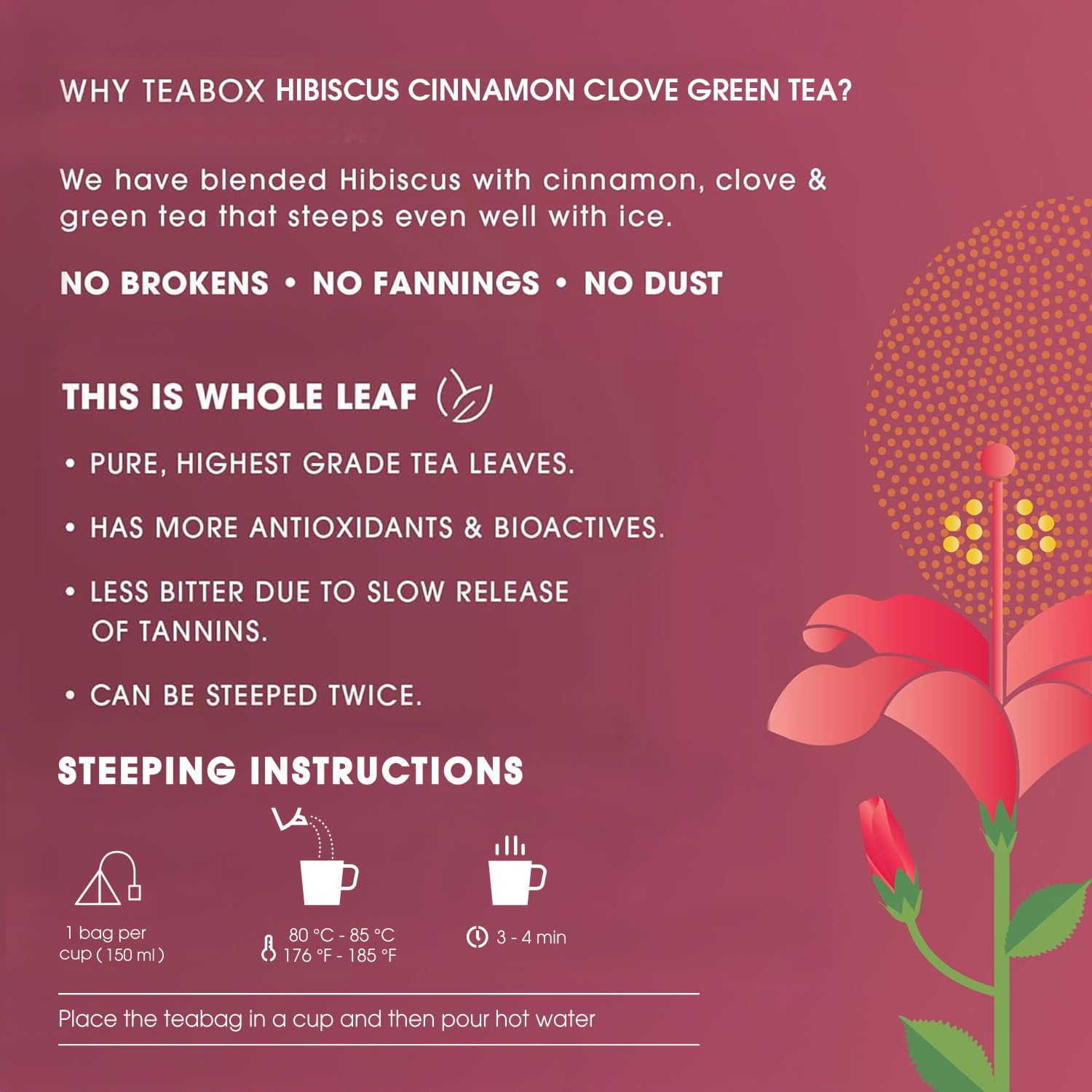 flavourful ginger tea with hibiscus