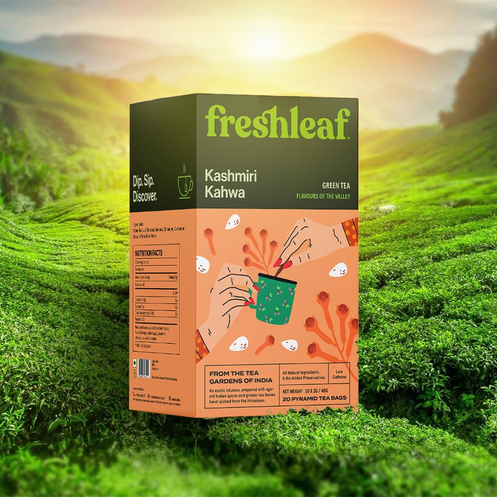 flavourful green tea with saffron