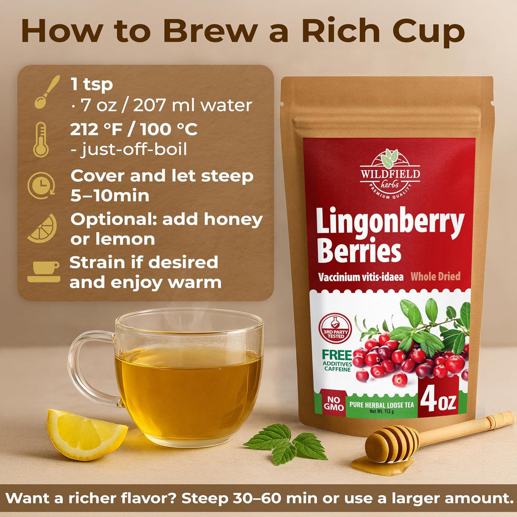 flavourful herbal tea with berries