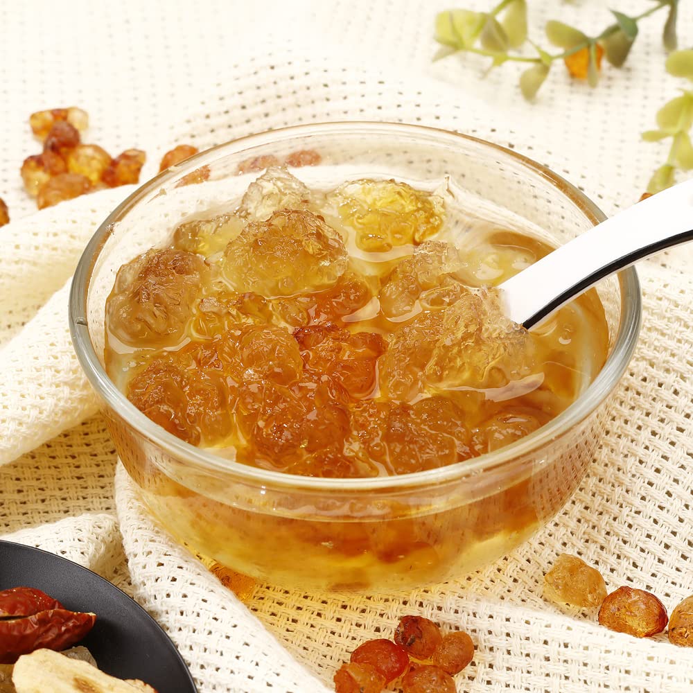 flavourful herbal tea with peach gum