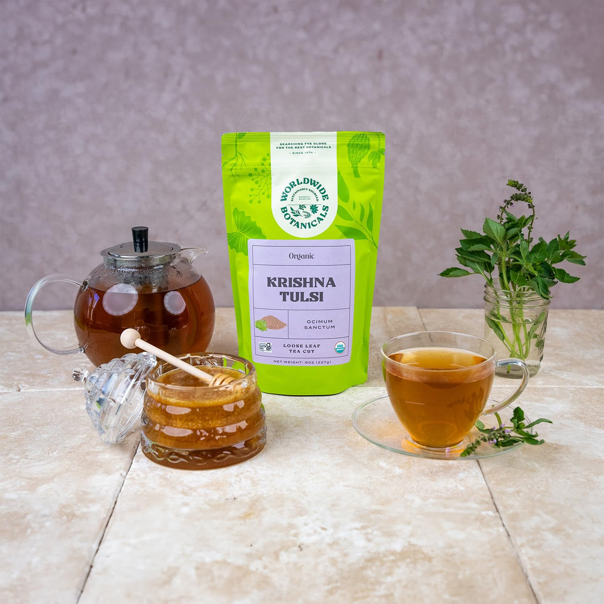flavourful holy basil herbal infusion