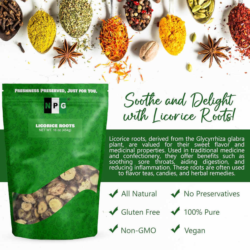 flavourful licorice root slices