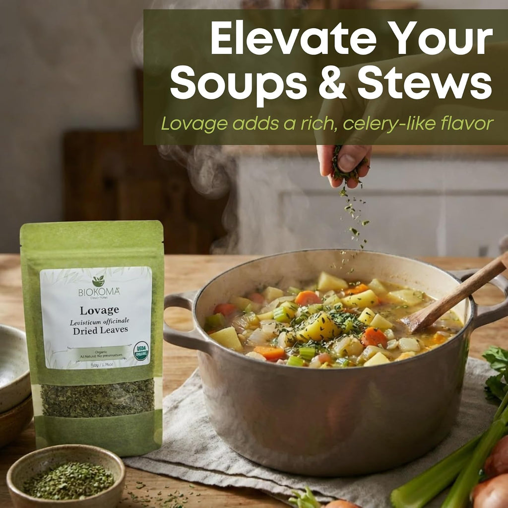 flavourful lovage tea infusion